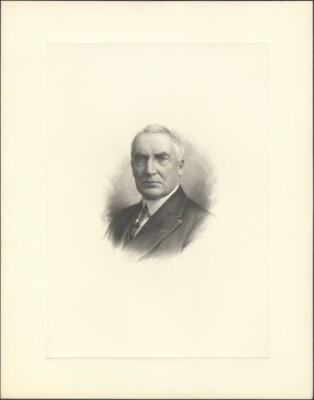 U.S. 1940s. BEP Official Presidential Portrait, Sunk, Warren G. Harding ...