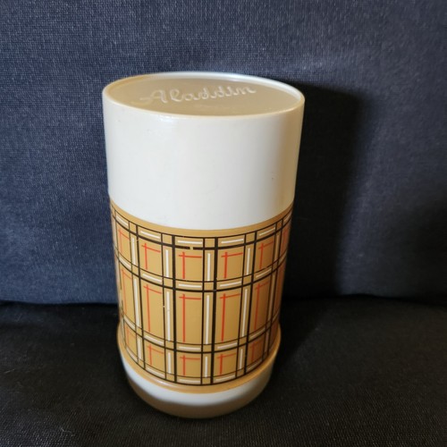VINTAGE Aladdin's Vacume Flask Thermos Bottle Brown Plaid Nashville ...