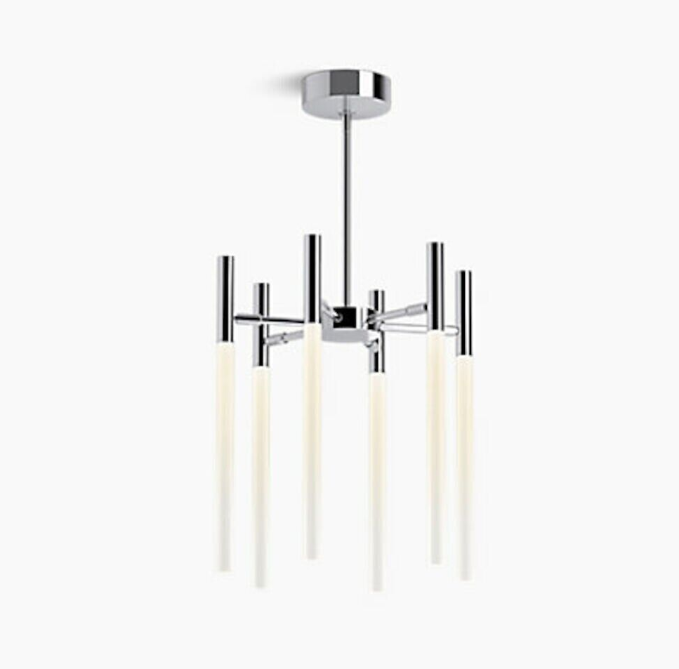Kohler Components LED 6 Light Chandelier K-23460-CHLED-CPL Fixture ...