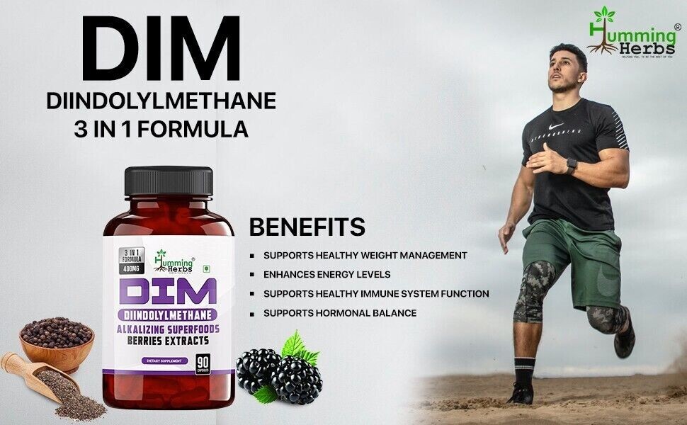 DIM (Diindolylmethane) 400mg w/ Berries Extract Menopause PCOS ...