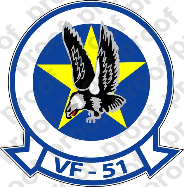 STICKER USN VF 51 FIGHTER SQUADRON SCREAMING EAGLE | eBay