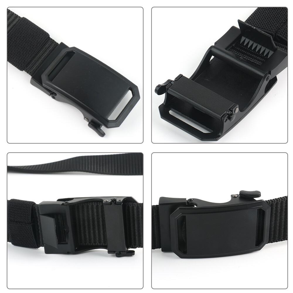 Mens Ratchet Belt Nylon Web Belts for with Automatic Slide Buckle ...