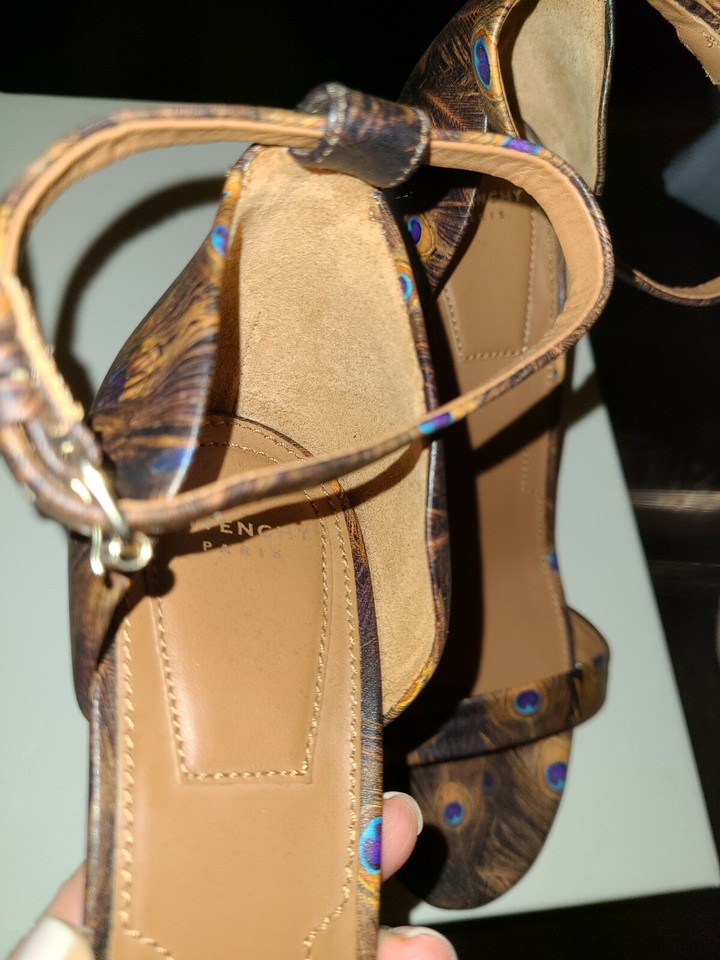 Givenchy High Heel Sandals Size 37 Peacock Pattern | eBay