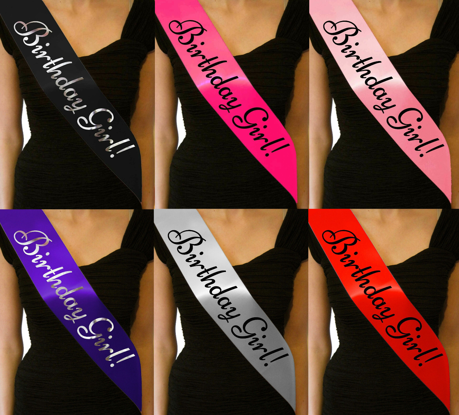 Birthday Girl Sash 16th 18th 21st 30th 40th 50th 60th Party Gift Sashes ...