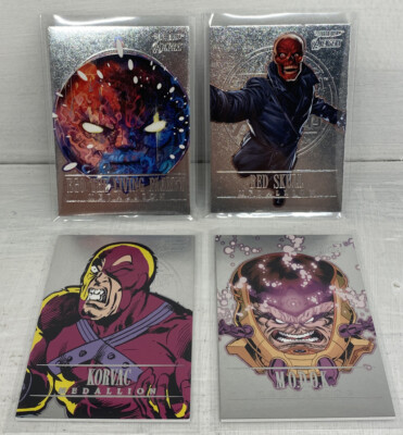 2022 Upper Deck Marvel Fleer Ultra Avengers MEDALLION Ego Red Skull ...