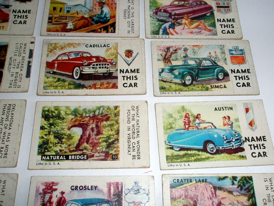 Lot of 19 Topps License Plates Cards 1950's Delaware Vermont Oklahoma ...