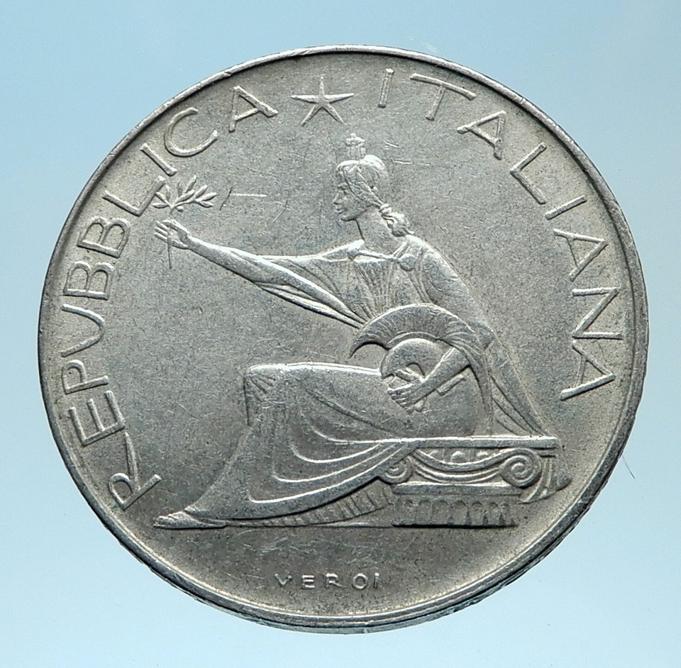 1961 ITALY Silver 500 Lire Coin ITALIAN UNIFICATION Rome Capital ...