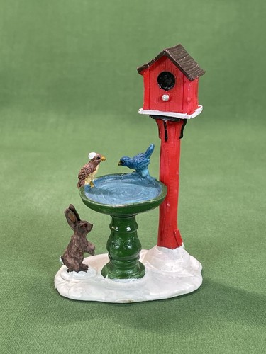 Lemax Christmas Village DEER FOUNTAIN Bird Bath 14355 | eBay
