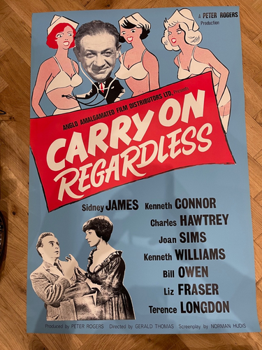 Carry On Regardless Original British Film Movie Poster 1961 Kenneth ...