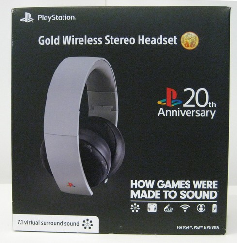 Sony 20th Anniversary Gold Wireless PlayStation Headset. NIB sealed! | eBay