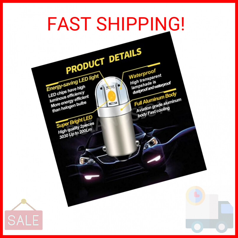 Ruiandsion BA9S LED Bulb BA9 1895 1891 53 57 Warm White 12V LED Bulb ...