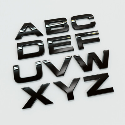 HAWKE SINGLE 3D GLOSS Black Letter Lettering Badge fits Range Rover ...