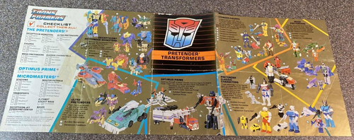 Vintage 1988 Transformers Checklist Brochure Pretenders & Micromasters ...