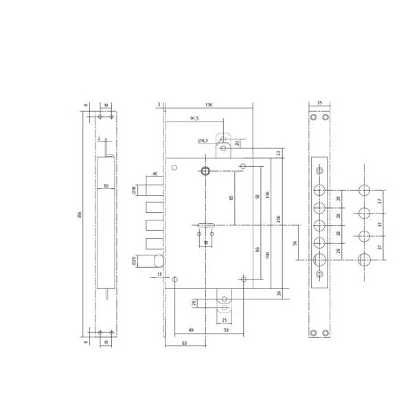 FIAM - ISEO 648 /High Security Deadbolt Lock for Armored Doors / with 5 ...