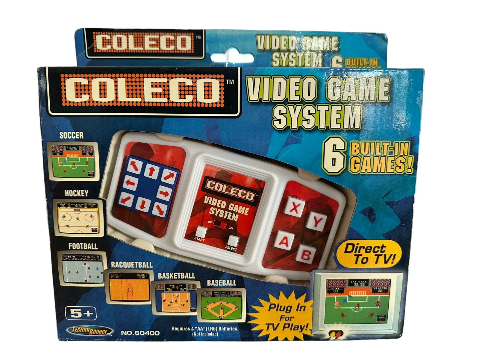 COLECO Video Game System 6 Games 2005 Soccer Hockey Racquetball +more ...