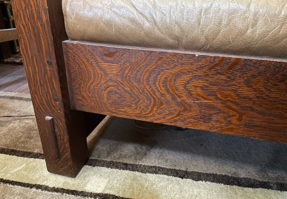 Gustav Stickley #332 flat arm morris chair Warren Hile Style | eBay