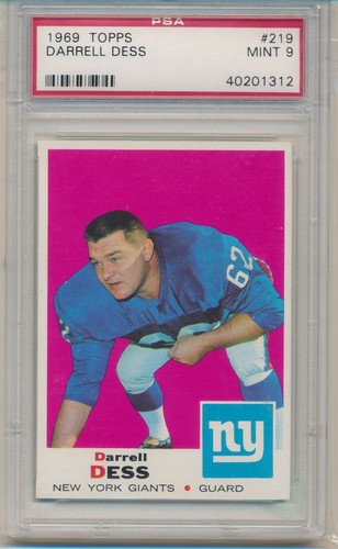 1969 Topps Football Darrell Dess (#219) PSA9 PSA | eBay