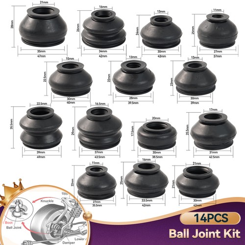 Universal 14X Car Rubber Ball Joint Dust Boot Gaiters Cover Track Rod ...