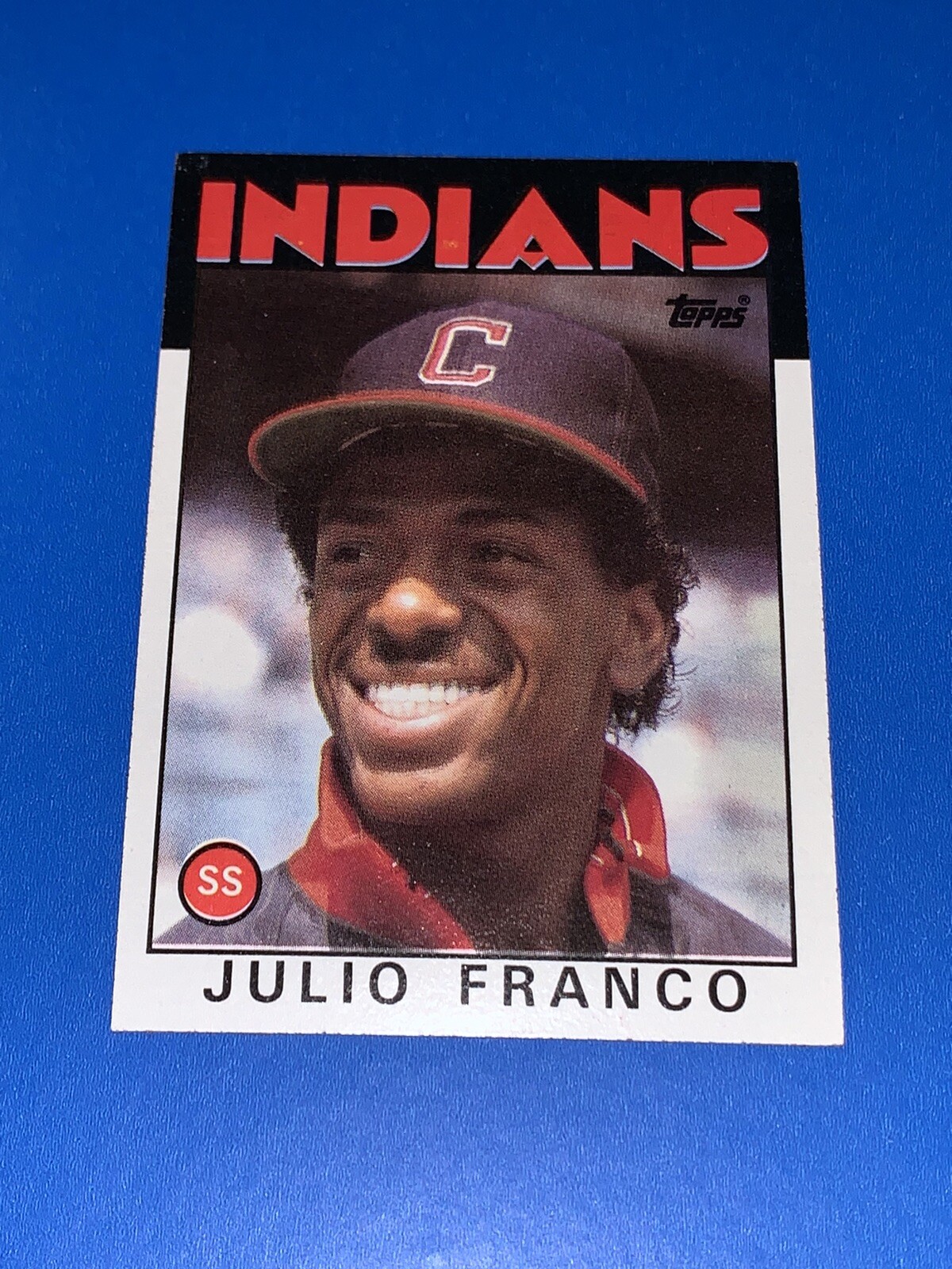 1986 Topps Julio Franco Baseball Card #391 Cleveland Indians Set Break ...