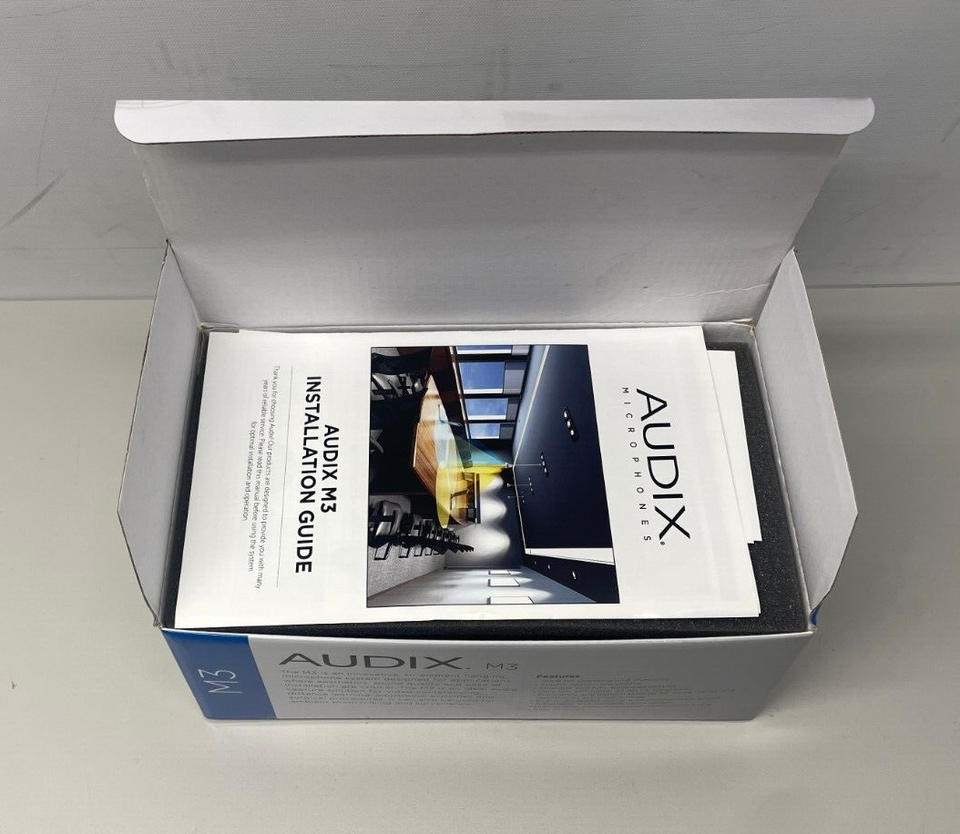 Audix M3 Tri-Element Hanging Ceiling Microphone with 4' Cable (M3W ...