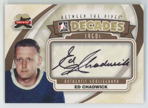 2012-13 In The Game Forever Rivals Autographs Ed Chadwick Auto Toronto Maple | eBay