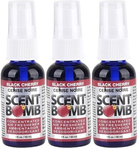 3 x Scent Bomb Spray Car Home Air Freshener Freshner Fragrance - BLACK ...
