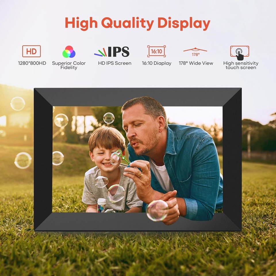 Frameo WiFi Digital Picture Frame/HD Touch Screen, App Sharing/Electronic | eBay