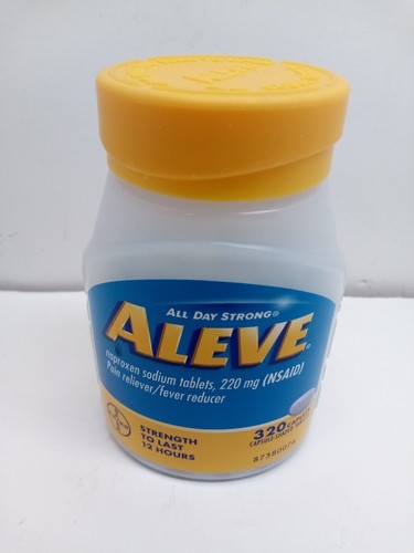 Aleve Naproxen Sodium Tablets 220mg (320) Capsule Shaped Tablets ...
