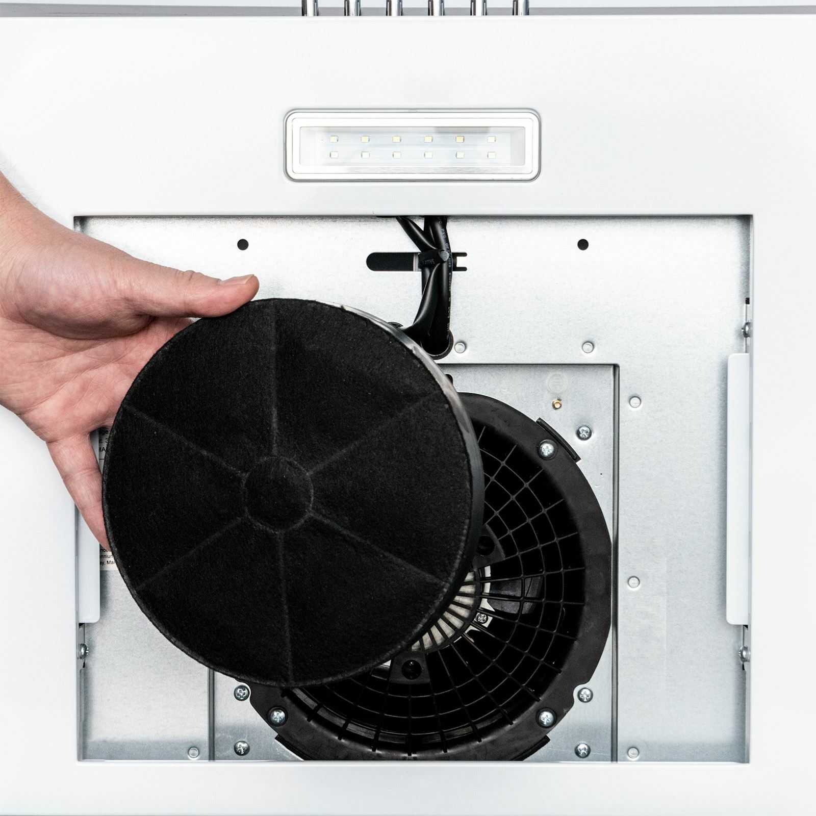 SIA 60cm White Curved Glass Cooker Hood Kitchen Extractor Fan And ...