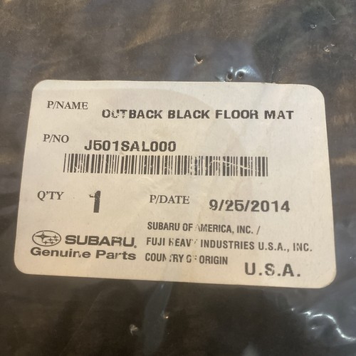 New! SUBARU OUTBACK 2015 2016 2017 2018 2019 BLACK FLOOR MATS SET ...