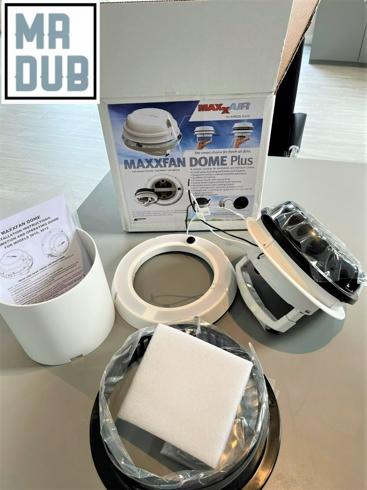 MAXXAIR MAXXFAN DOME PLUS LED ROOF VENT 12V CAMPERVAN MOTORHOME (BLACK) 752055008202 | eBay UK