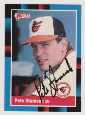 Pete Stanicek 1988 Donruss #541 Autographed Signed Orioles | eBay