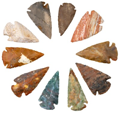 10) 2" Flint Arrowhead Ohio Collection Project Stone Spear Point ** | eBay