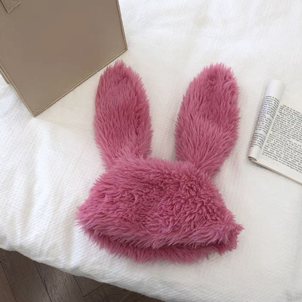 Ears Warmer Headwear Winter Hat Girls Beanie Long Rabbit Ears Hat ...