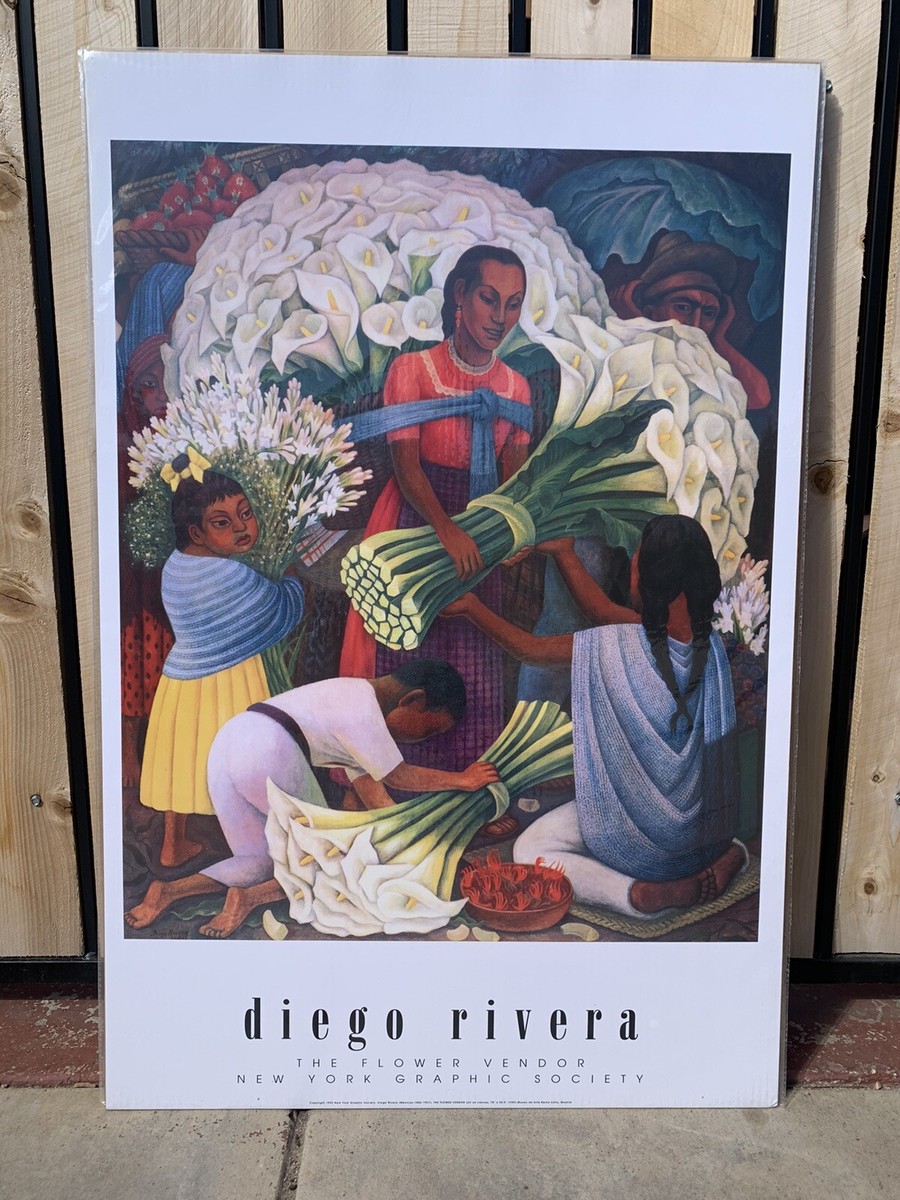 Diego Rivera Flower Paintings Flower Day (Día De Las Flores) Calla
