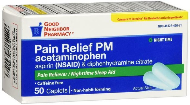GNP Headache PM Pain Reliever/sleep Aid Tablets 50 Counts for sale ...
