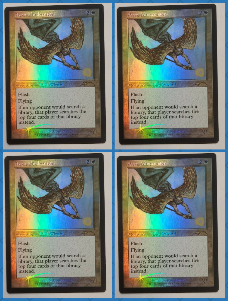 MTG AVEN MINDCENSOR FOIL PROMO x 4 Magic Gathering 2021 NM- NM | eBay