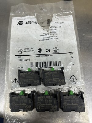 Lot Of 5 Allen Bradley 800F-X10 Ser. A Contact Block New Old Stock | eBay