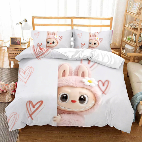 Kids' Cute Labu#bus 3D Duvet Cover Pastel Kitten Bedding Set Single ...
