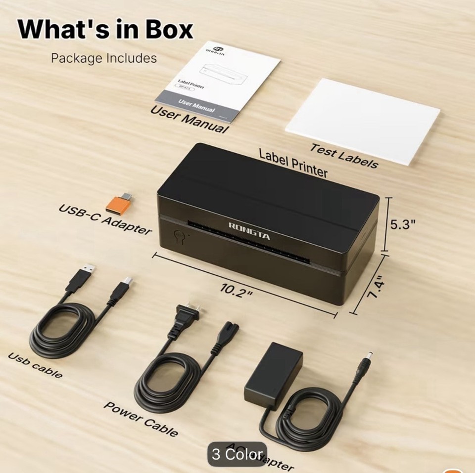 Rongta Bluetooth 4x6 Thermal Postage Label Printer for Royal Mail Evri ...