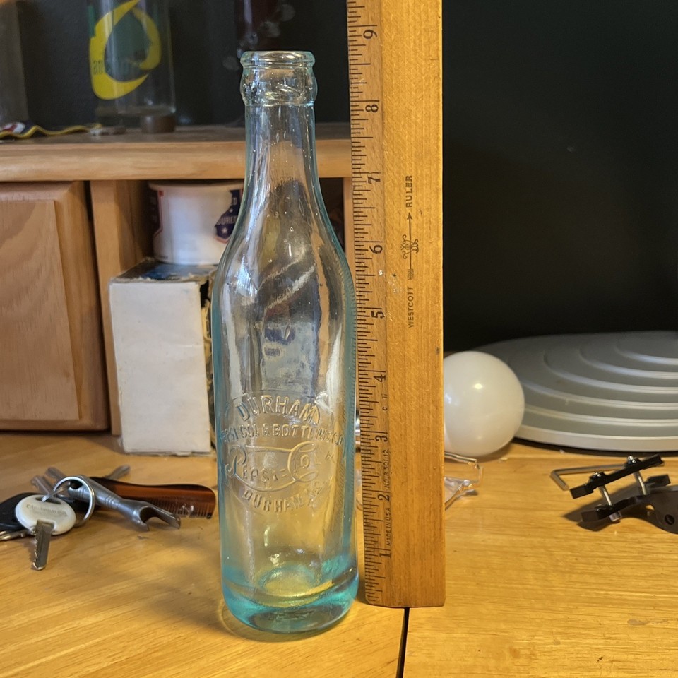 Antique Attic Mint! Center Slug Durham NC Straight Side Pepsi Cola Soda ...