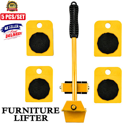5Pcs Heavy Duty Furniture Shifter Lifter Wheels Moving Slider Mover ...