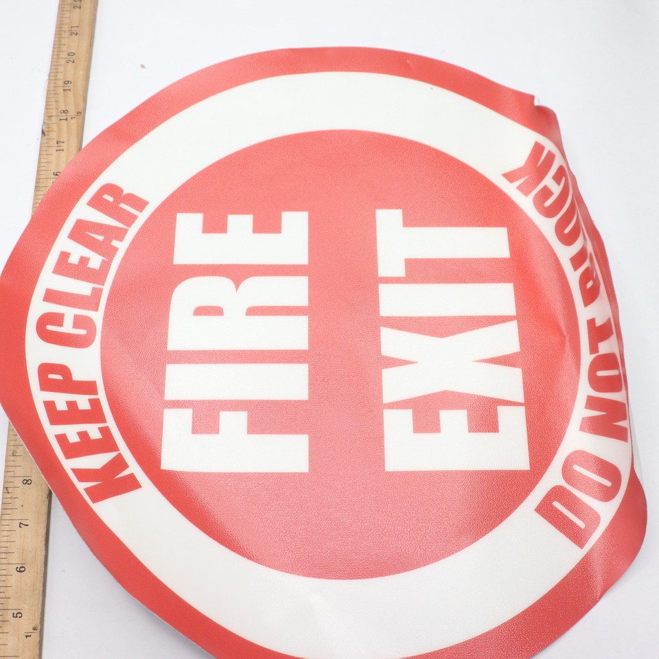 "Fire Exit Keep Clear Do Not Block" Floor Sign VFS0612 | eBay