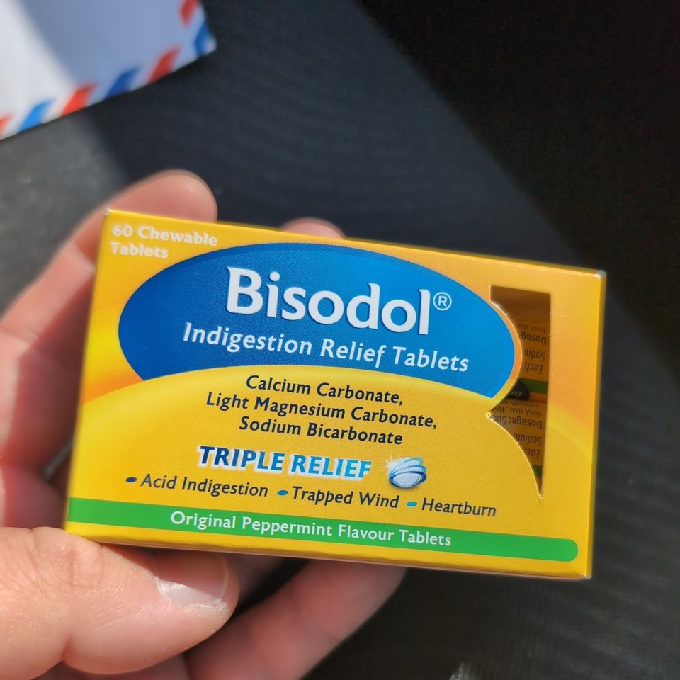 60 Bisodol Tablets; Heartburn, Indigestion, Reflux *FREE SAME DAY ...