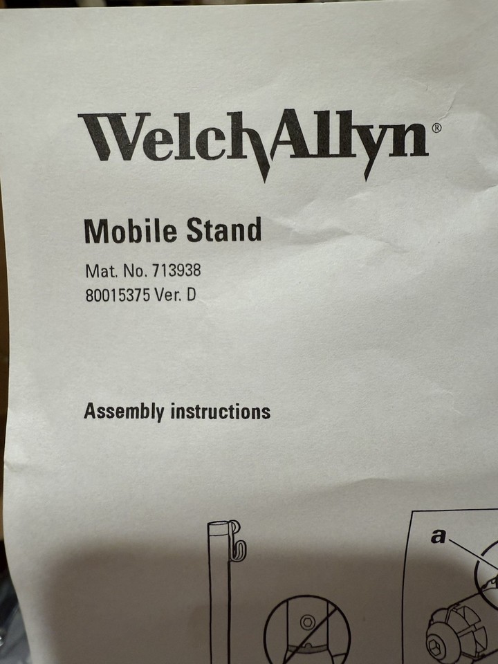 Welch Allyn GS-300 General Exam Light 901067 w/ Mobile Stand REF 44400 ...