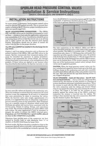 Sporlan Head Pressure Control Valve - ORI665225H for sale online | eBay