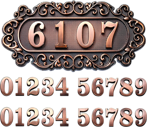 House Address Plaques Plastic Address Sign Mailbox Number Plaque 0-9 ...