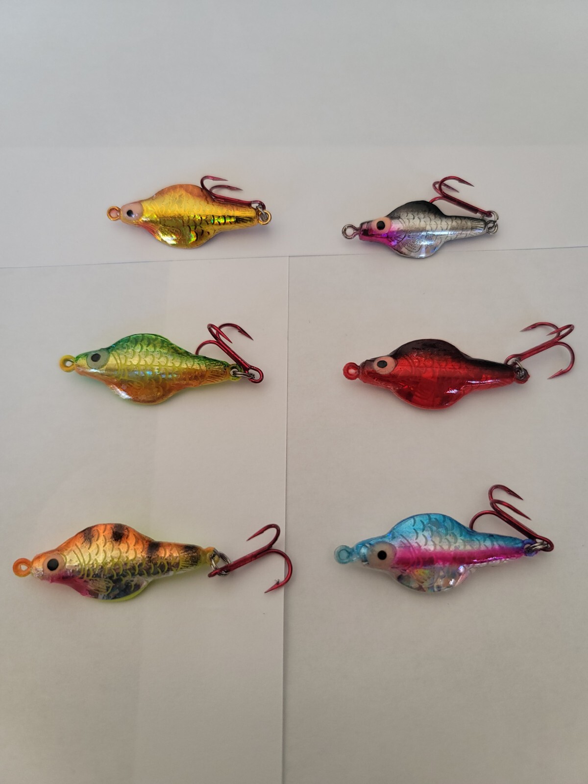 Four Lindy Rattl’n Flyer Spoon 3/16 oz.20 oz Hook Size 1/4 two jig ...