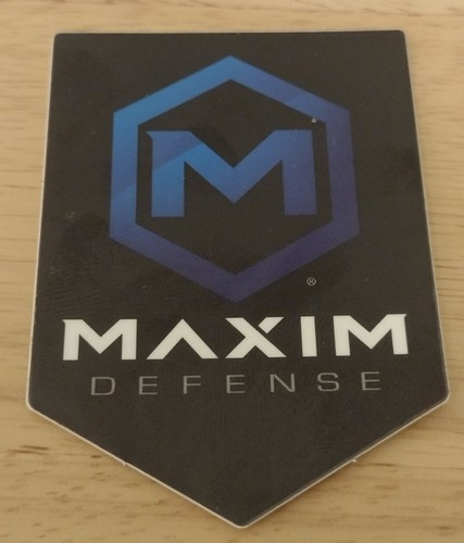 Maxim Defense Decal Sticker New Shot Show 2022 Black | eBay