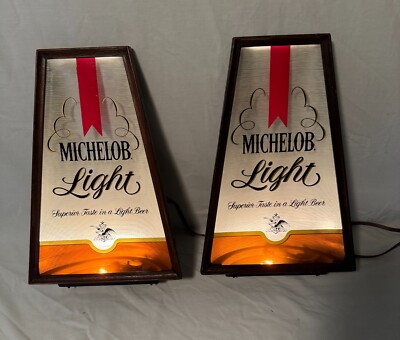 Vintage 2 Michelob Beer signs, wall Lights Anheuser Busch advertisement ...
